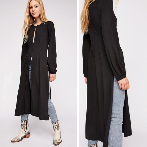 Free People | Tops | Free People Maldives High Slit Midi Tunic Top ...